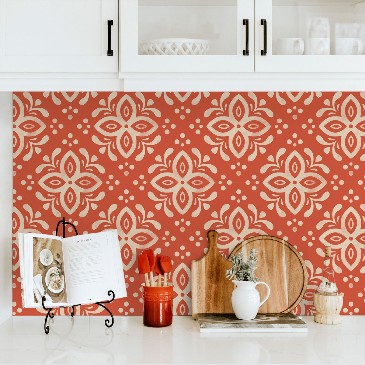 Euforia Mandala Wallpaper - Neutral and Elegant Tile design | DeccoPrint