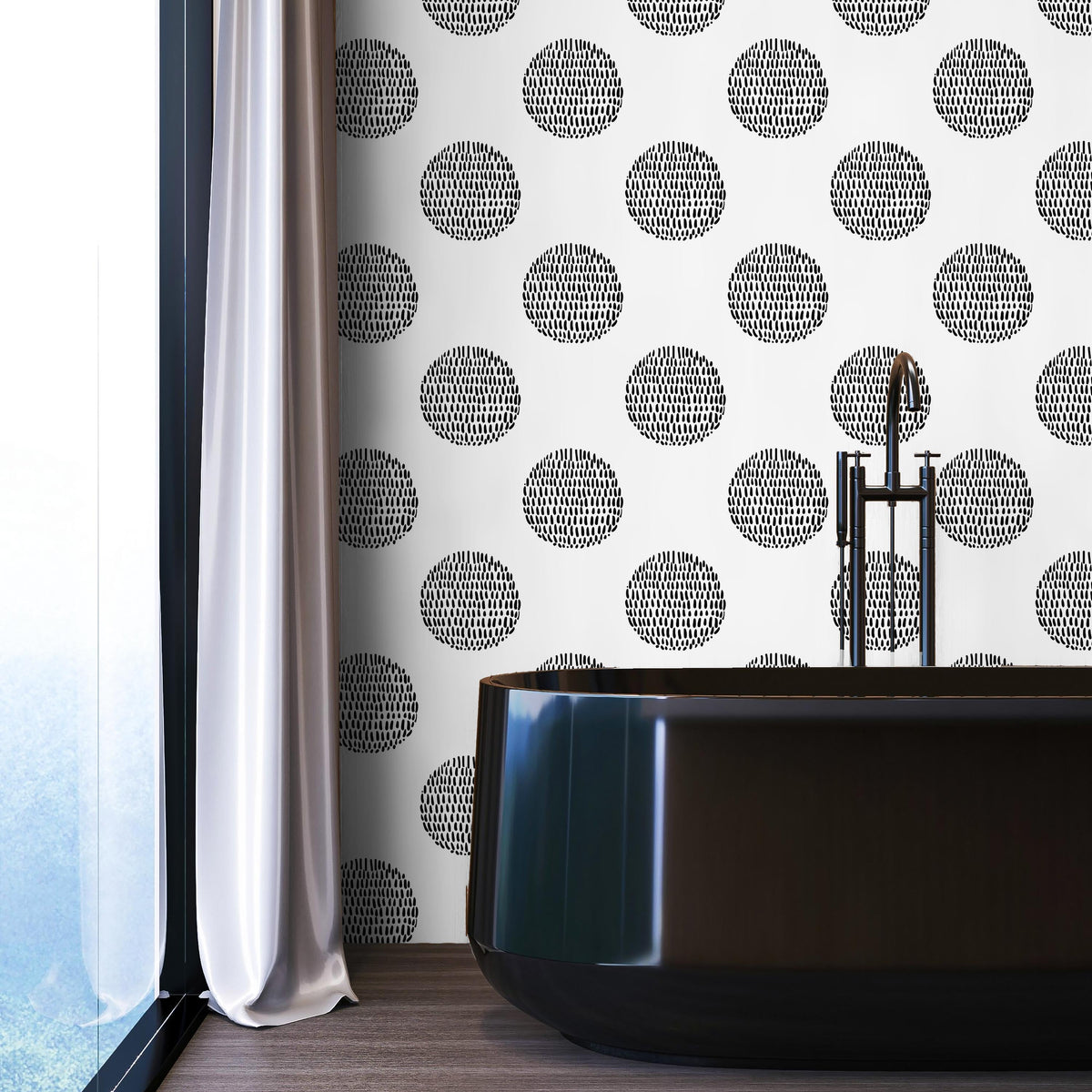 Circle Droplets Wallpaper - Simple Abstract Geometric Designs ...