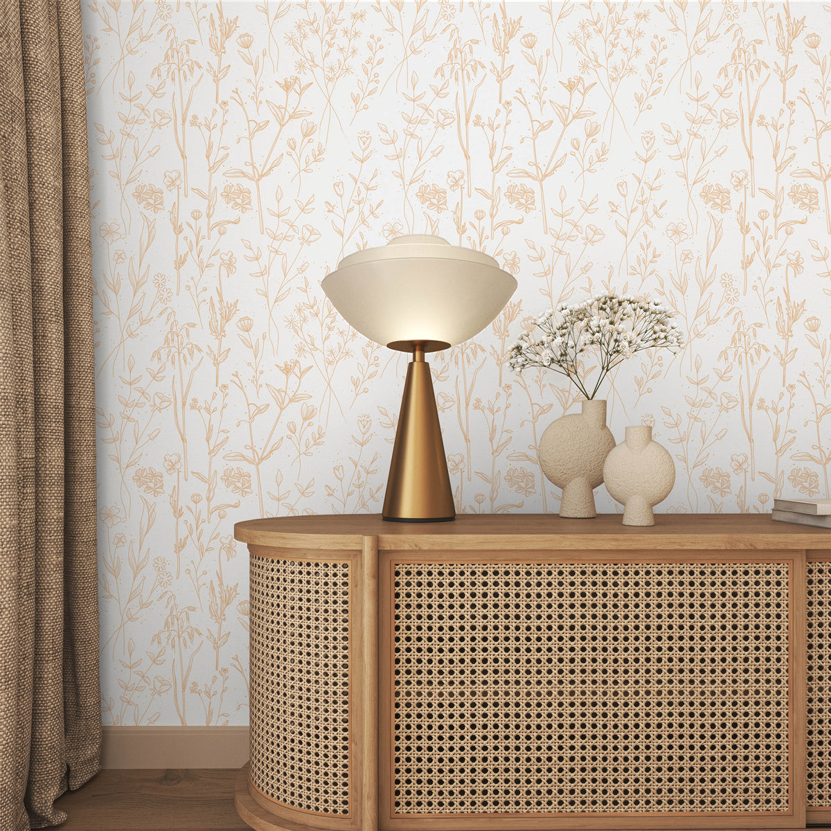 The Smell of Summer Wallpaper - Simple Florals | DeccoPrint